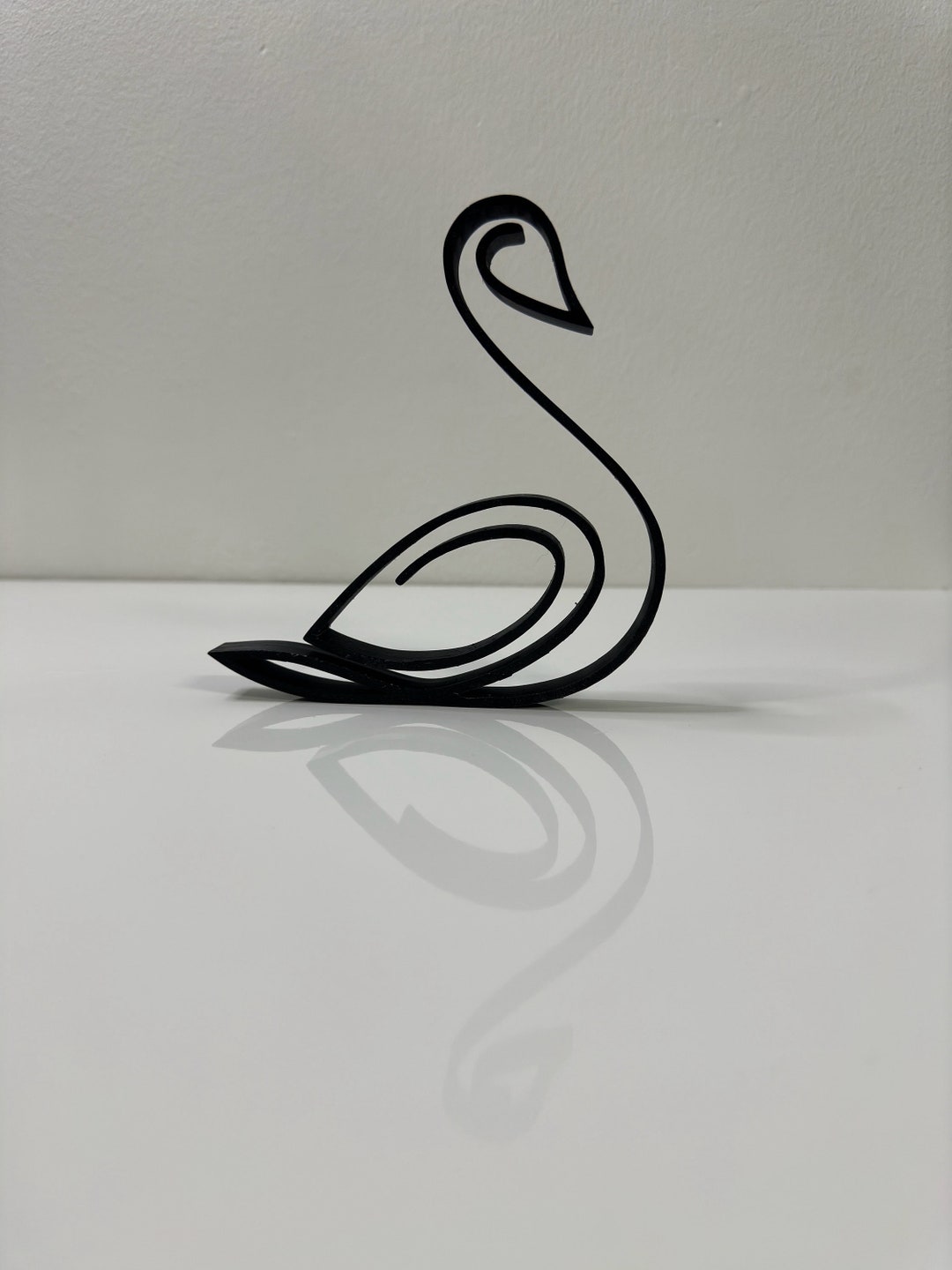 Minimalist Swan One Line, Swan Sculpture, Home Decor Stand , One Line ...