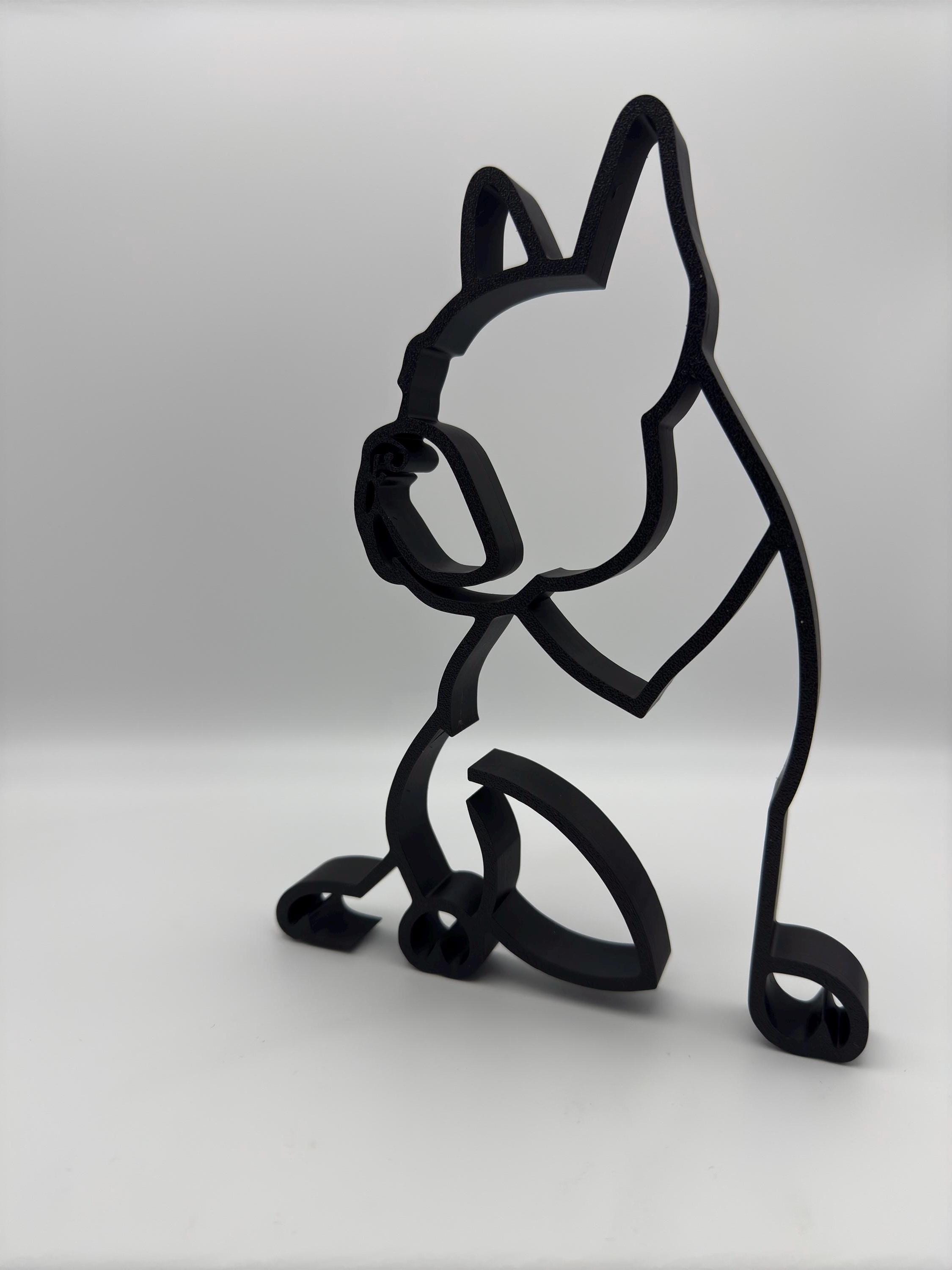 Minimalist French Bulldog Sculpture: 3D Printed Frenchie Art - Etsy