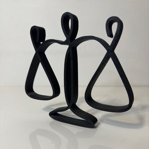 Libra Zodiac Sign Sculpture: Minimalist One Line 3D Printed Decor - Etsy