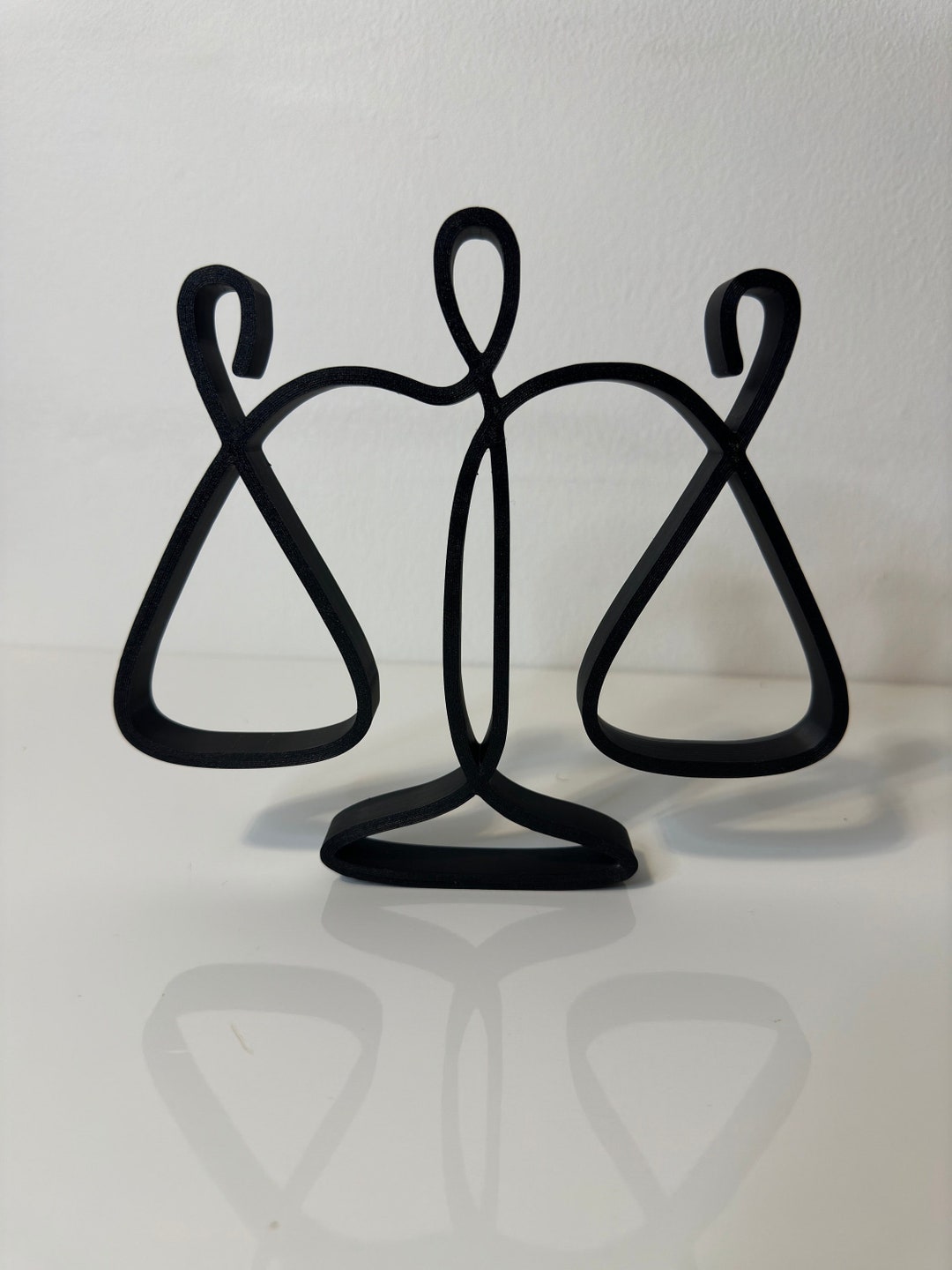 Libra Zodiac Sign Sculpture: Minimalist One Line 3D Printed Decor - Etsy