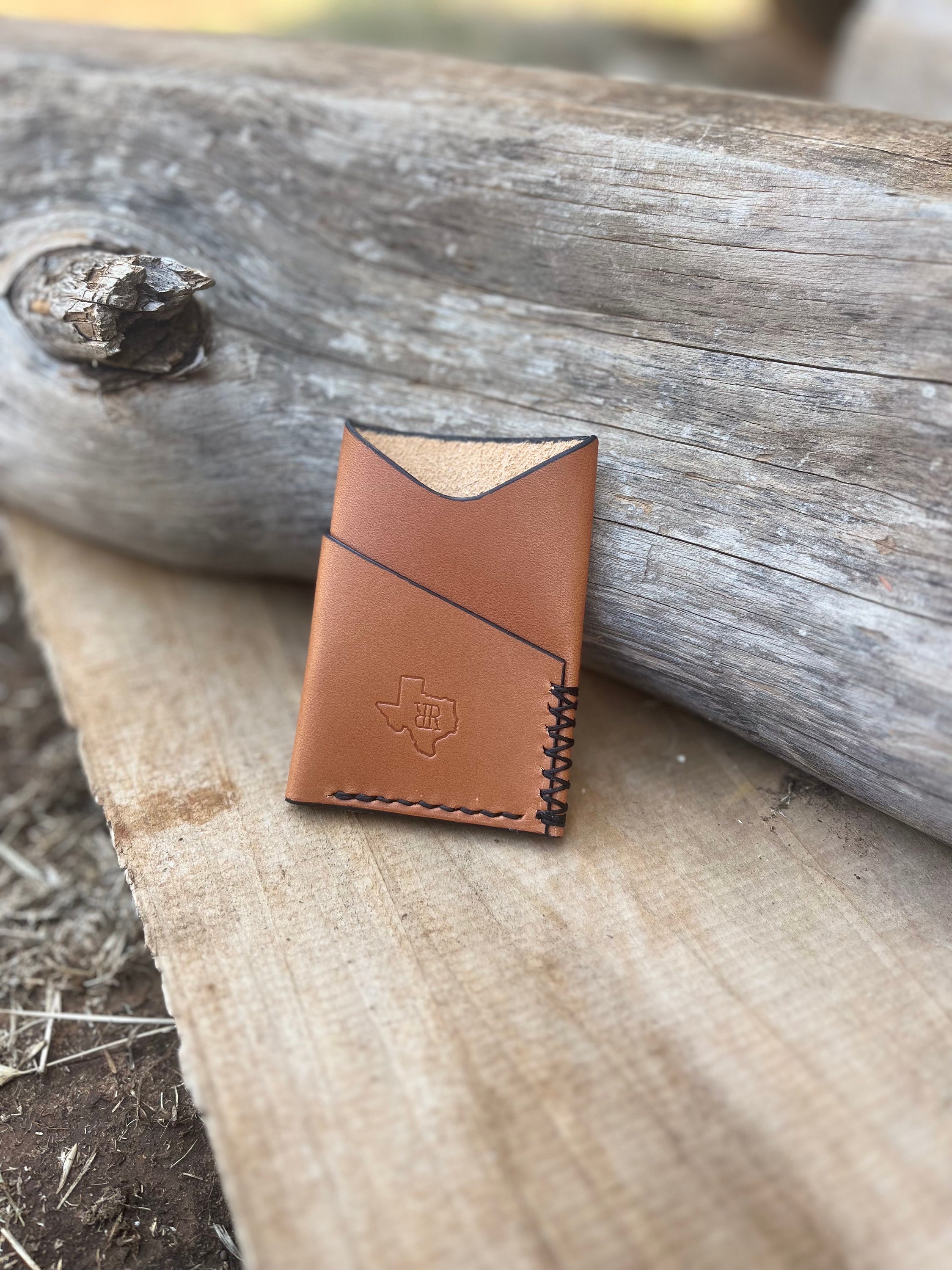 Vachetta Front Pocket Card Wallet - Etsy