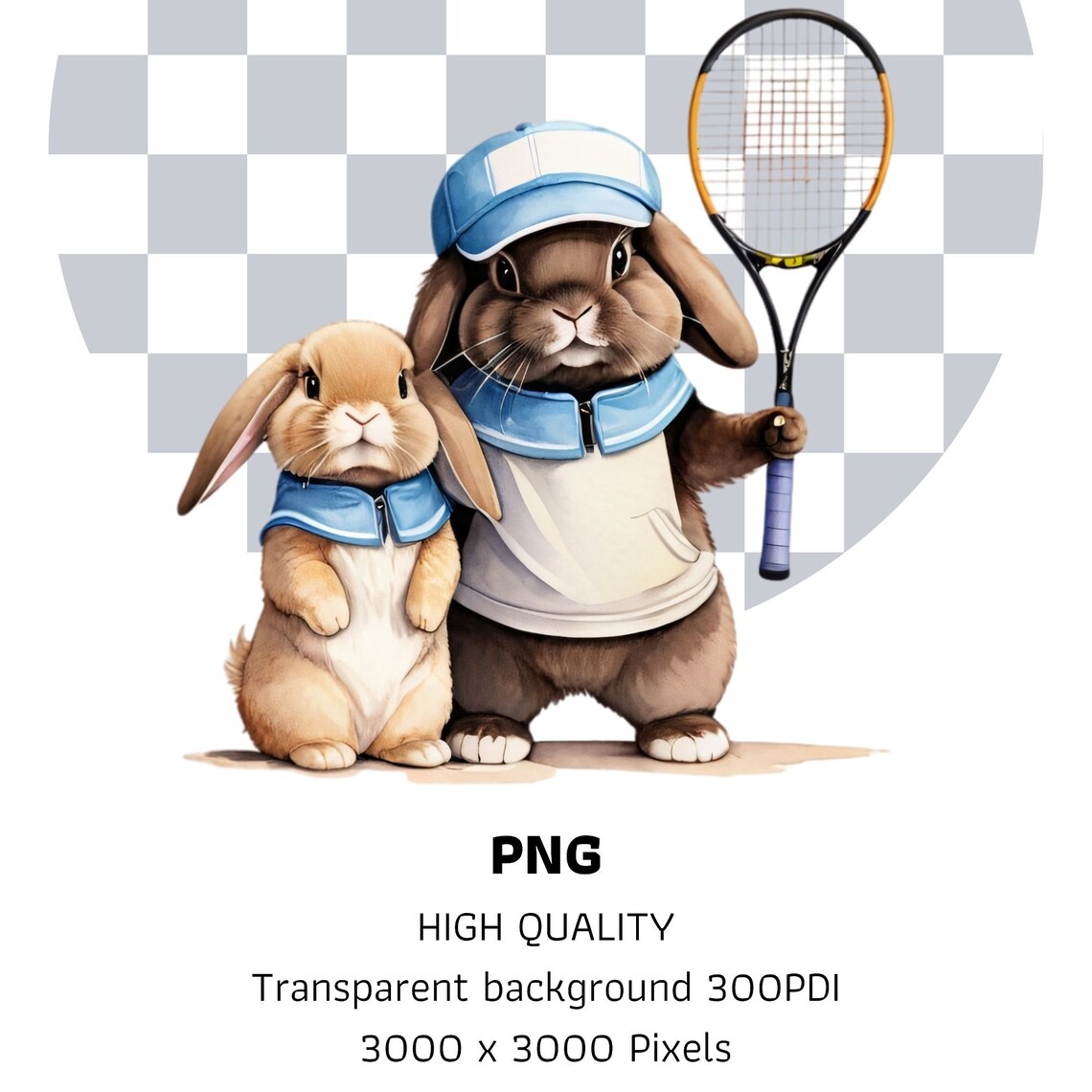 Rabbit Tennis Clipart Collection, Bunny Tennis Clipart, Sport Animal ...