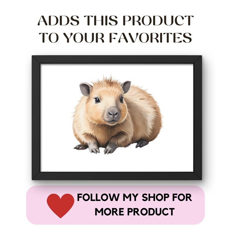 Cute Baby Capybara Clipart, Watercolor Animal, Kids Clipart With ...