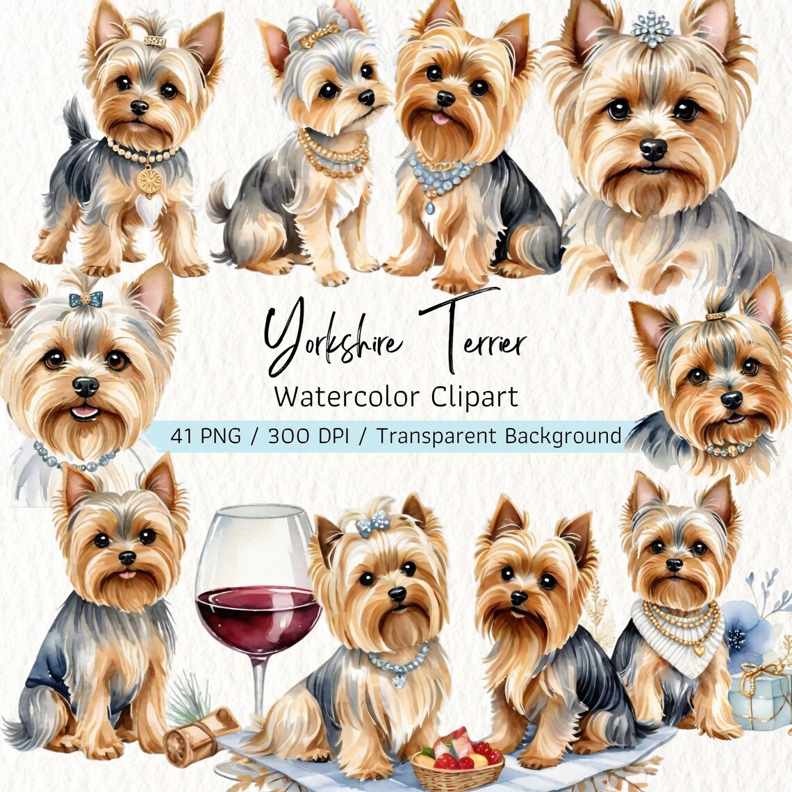 Winter Yorkie PNG, Cute Dog Clipart, Cute Adorable Dog Graphics ...