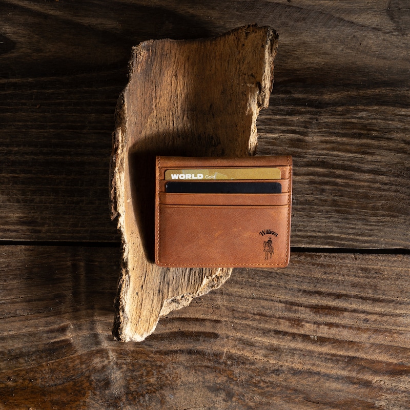 Leather Card Wallet - Etsy