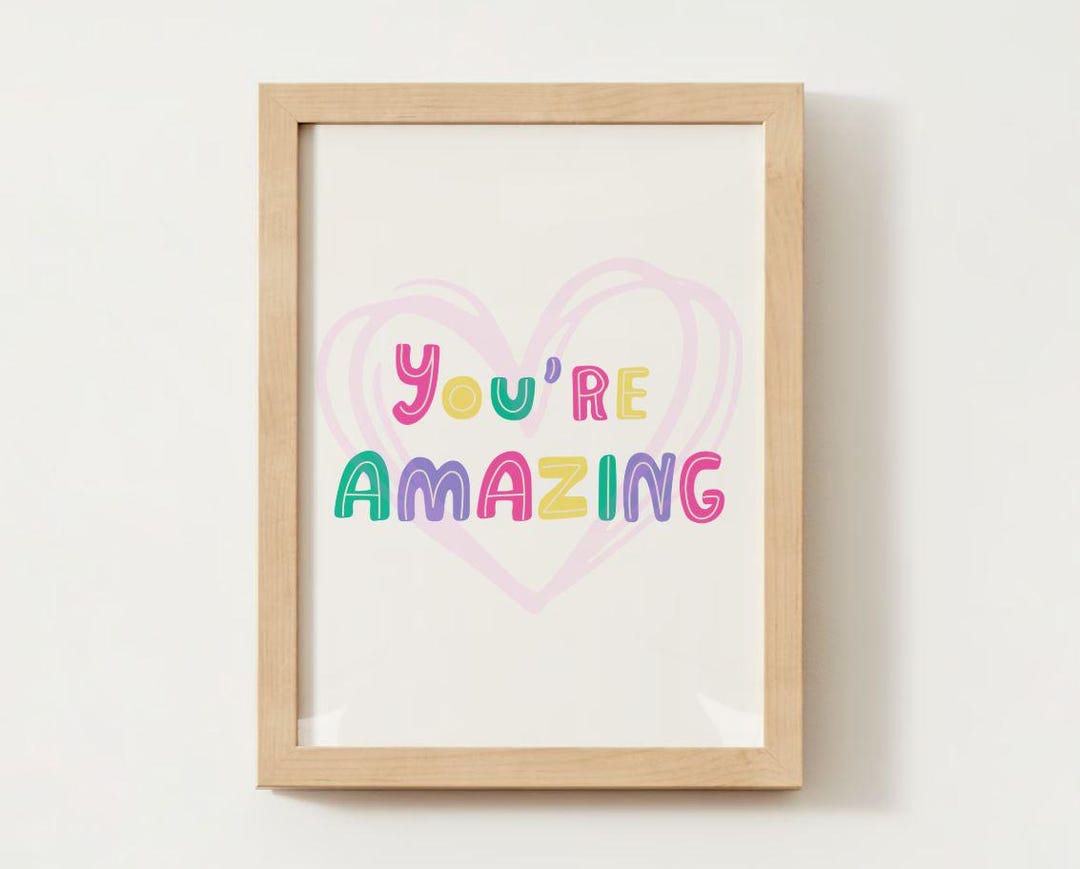 You Are Amazing Poster for Kids - Etsy