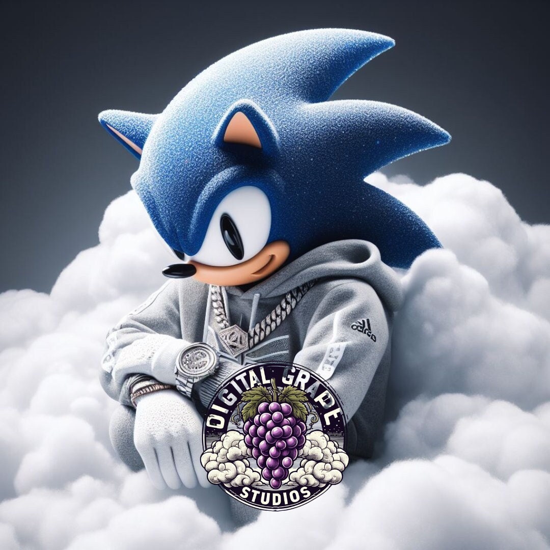 Sonic the Hedgehog drip Edition Watermark Removed Upon Purchase - Etsy