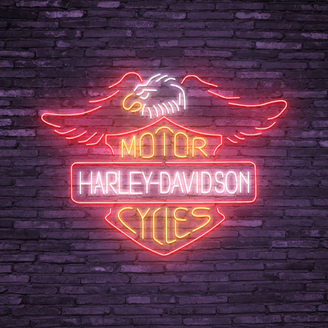 Harley Davidson Neon Sign Harley Davidson Eagle Sign - Etsy