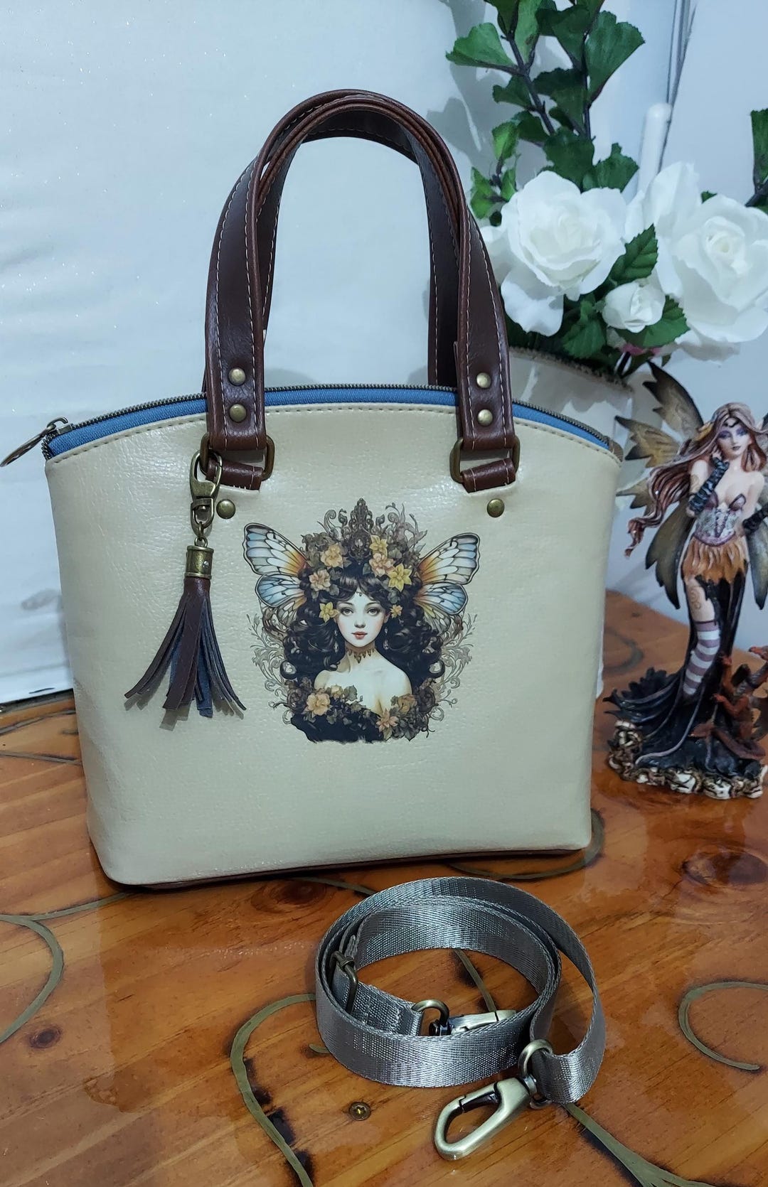 Woodland Fairy Handbag: Faux Leather Lola Domed Purse, Medium Handbag ...