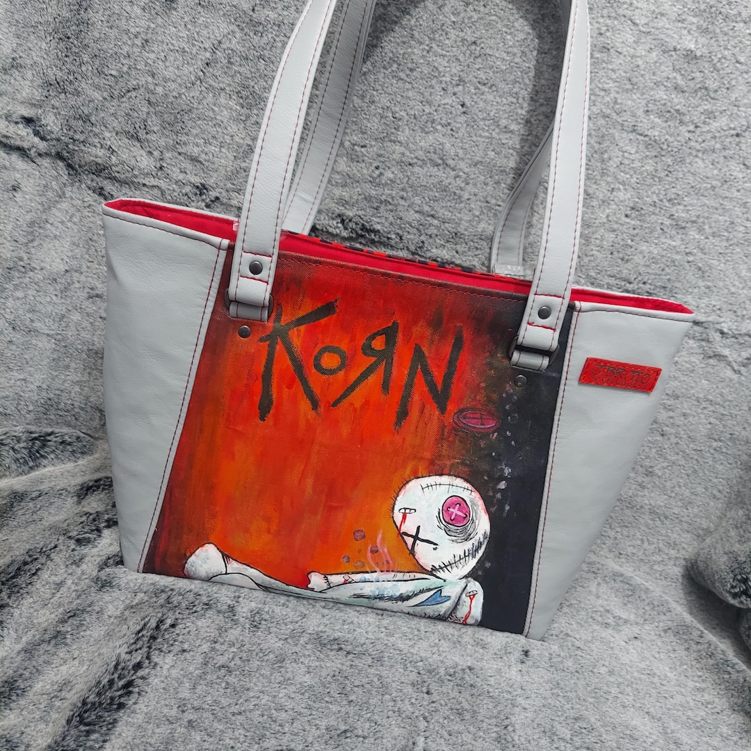 KORN Fan Art Bag, Korn Tote, Hand-painted, Korn Bag, Korn Album Art ...