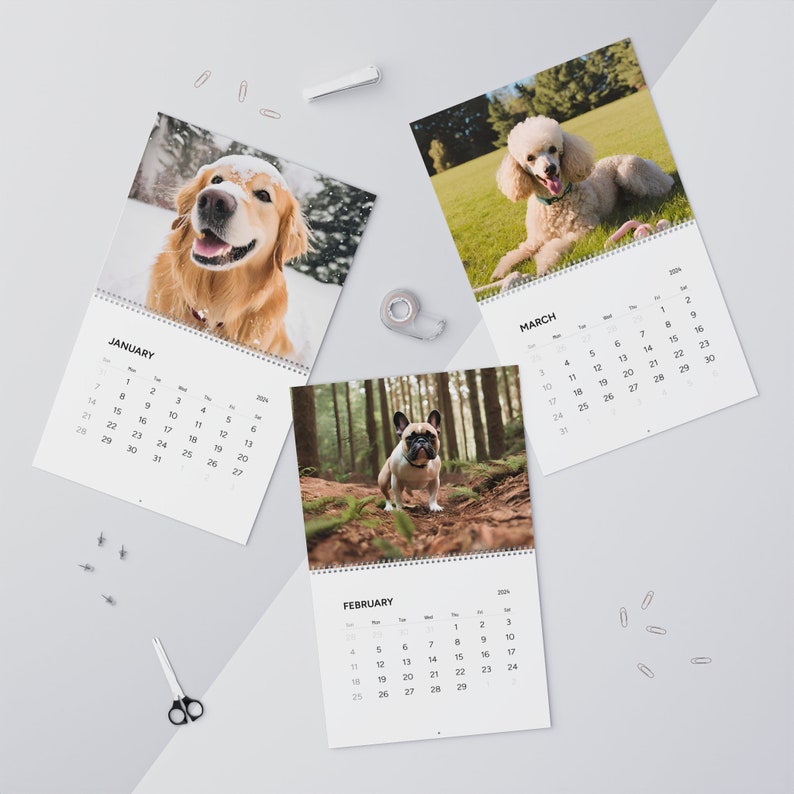 Dog Wall Calendars (2024) - Etsy