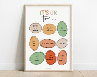 French Mental Health Poster Print Therapy Wall Art CBT Therapy Office ...