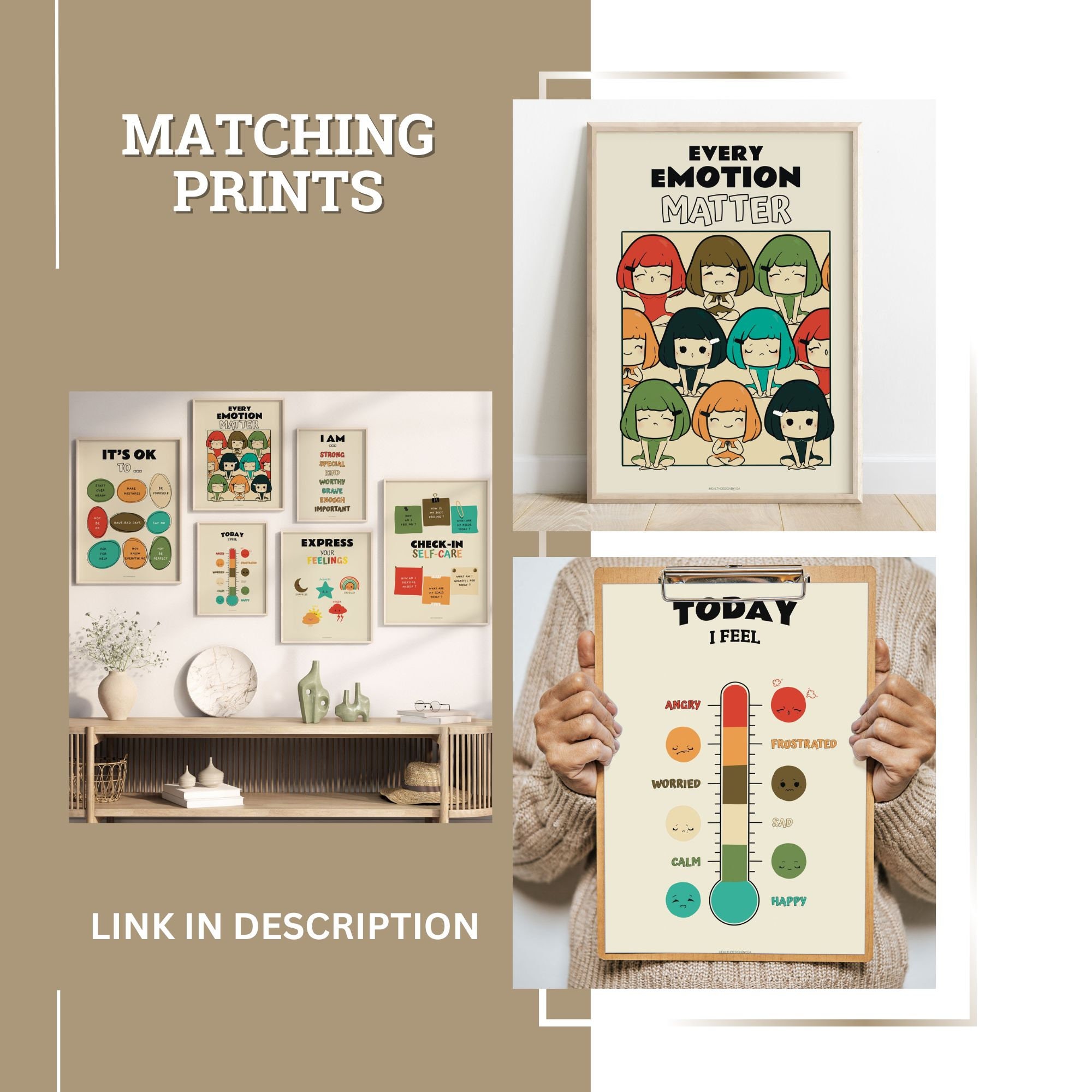 Feelings Thermometer Chart, Retro Style Zones of Regulation Poster ...