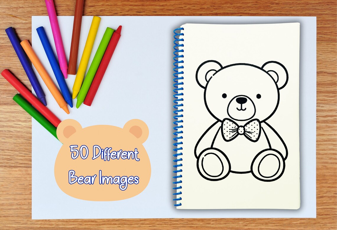 Teddy Bears Bold and Simple Coloring Book Teddie Stress Free Coloring ...