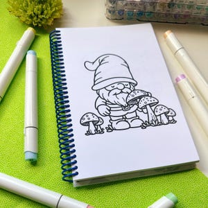 Gnomes Coloring Book Bold and Simple Coloring Stress Free Coloring ...