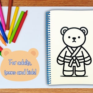 Teddy Bears Bold and Simple Coloring Book Teddie Stress Free Coloring ...