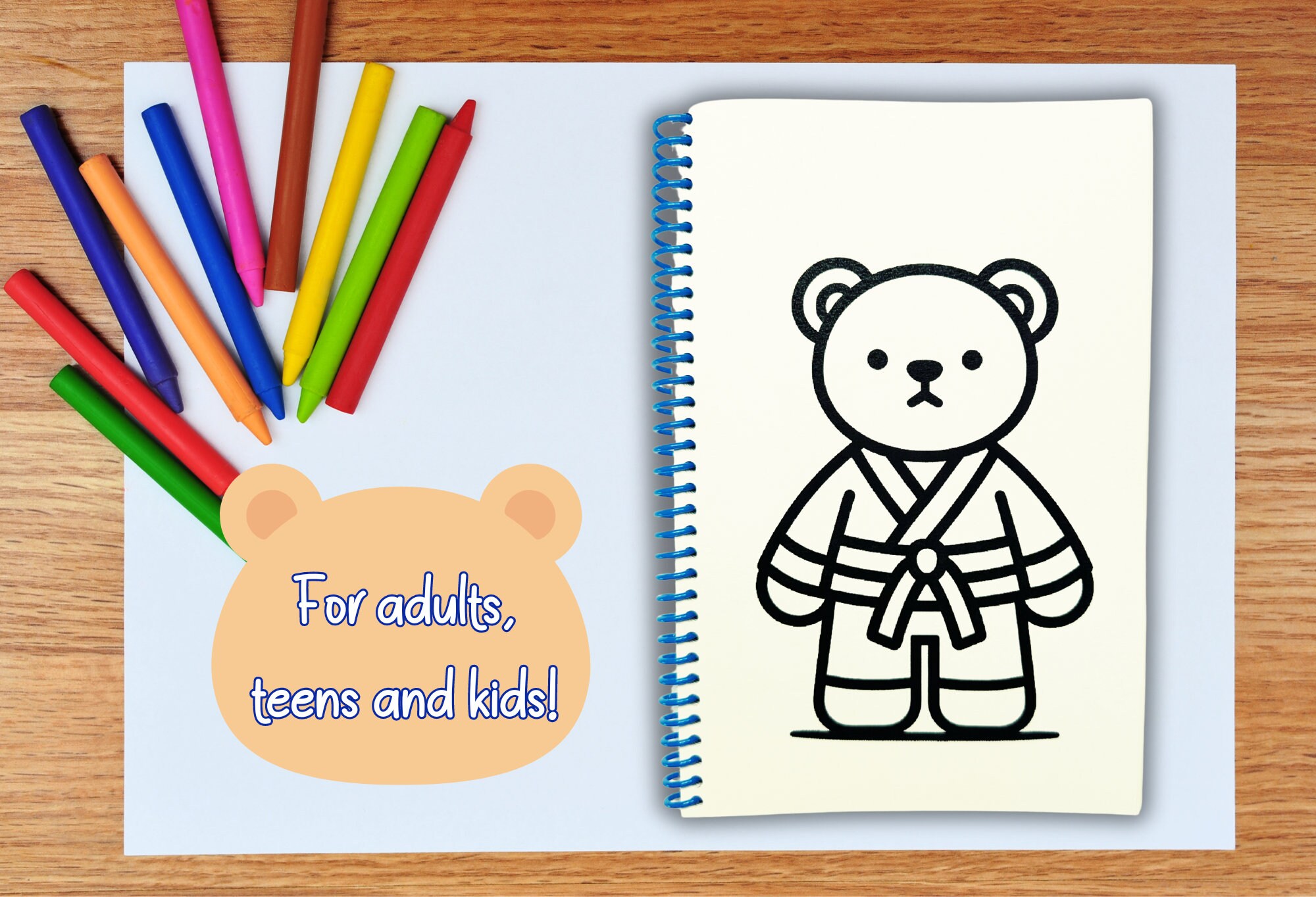 Teddy Bears Bold and Simple Coloring Book Teddie Stress Free Coloring ...