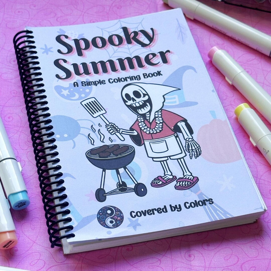 Spooky Art Activity Coloring Book for Kid Travel Activity Spooky Summer ...