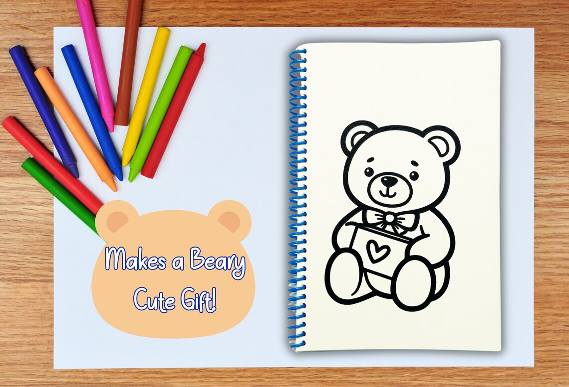 Teddy Bears Bold and Simple Coloring Book Teddie Stress Free Coloring ...