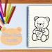 Teddy Bears Bold and Simple Coloring Book Teddie Stress Free Coloring ...
