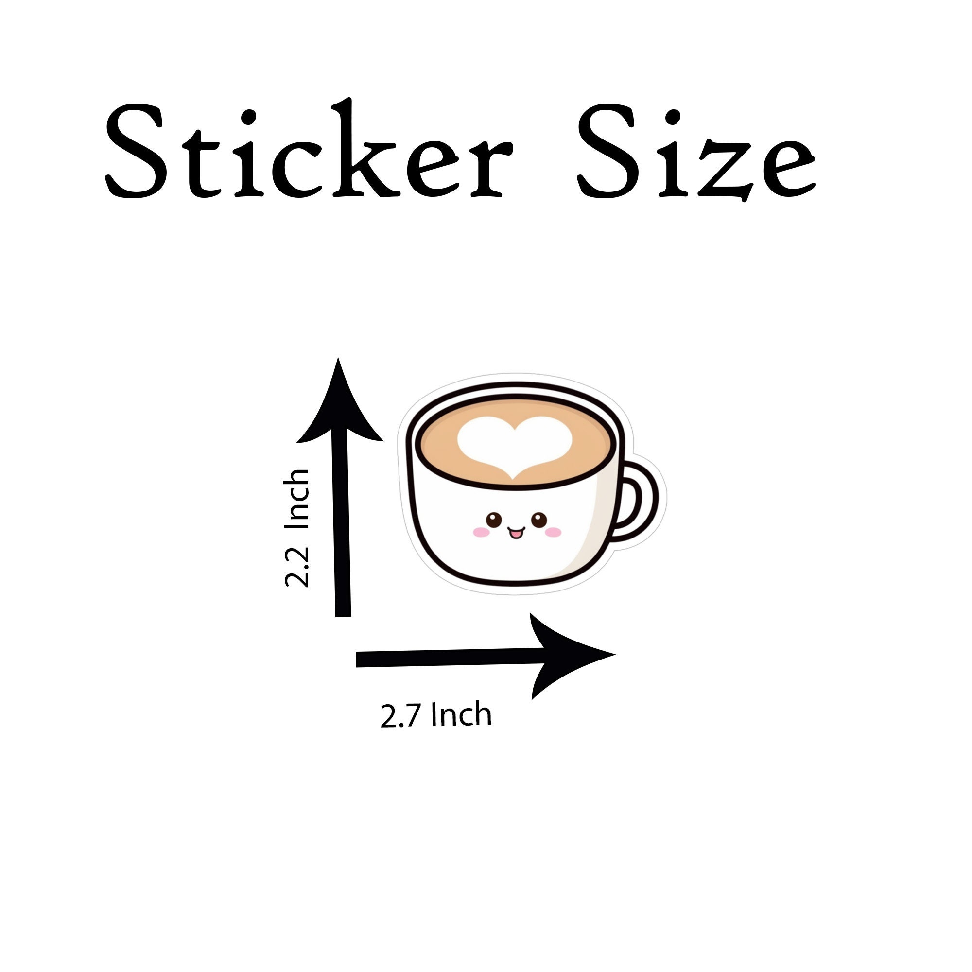 Cute Cup of Coffee Sticker for Laptop \ Water Bottle \ Tumbler - Etsy