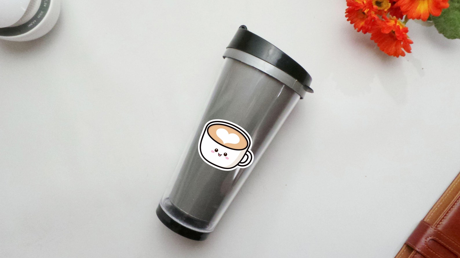 Cute Cup of Coffee Sticker for Laptop \ Water Bottle \ Tumbler - Etsy