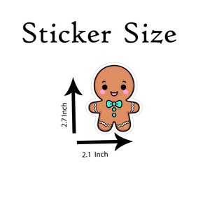 Cute Gingerbread Man Sticker for Laptop \ Water Bottle \ Tumbler - Etsy