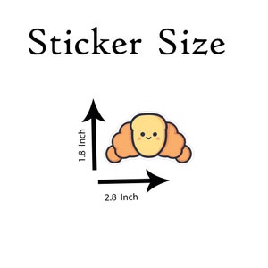 Cute Croissant Laptop/tumbler Sticker Decal - Etsy