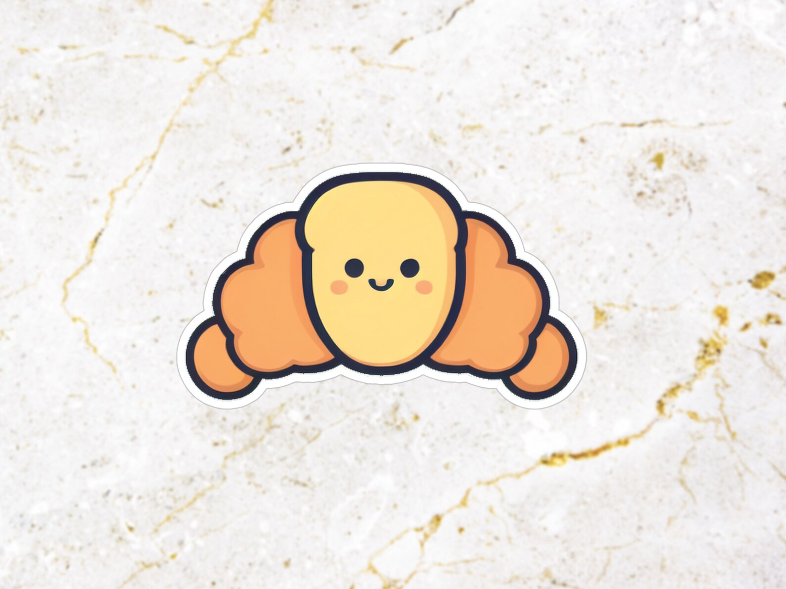 Cute Croissant Laptop/tumbler Sticker Decal - Etsy