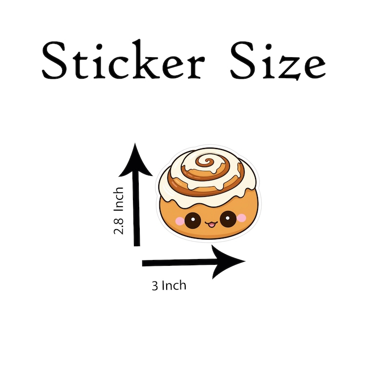 Cute Cinnamon Roll Sticker for Water Bottle \ Laptop \ Tumbler - Etsy