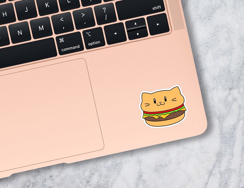 Cat Burger Sticker, Foodie Decal, Weather/uv Resistant - Etsy