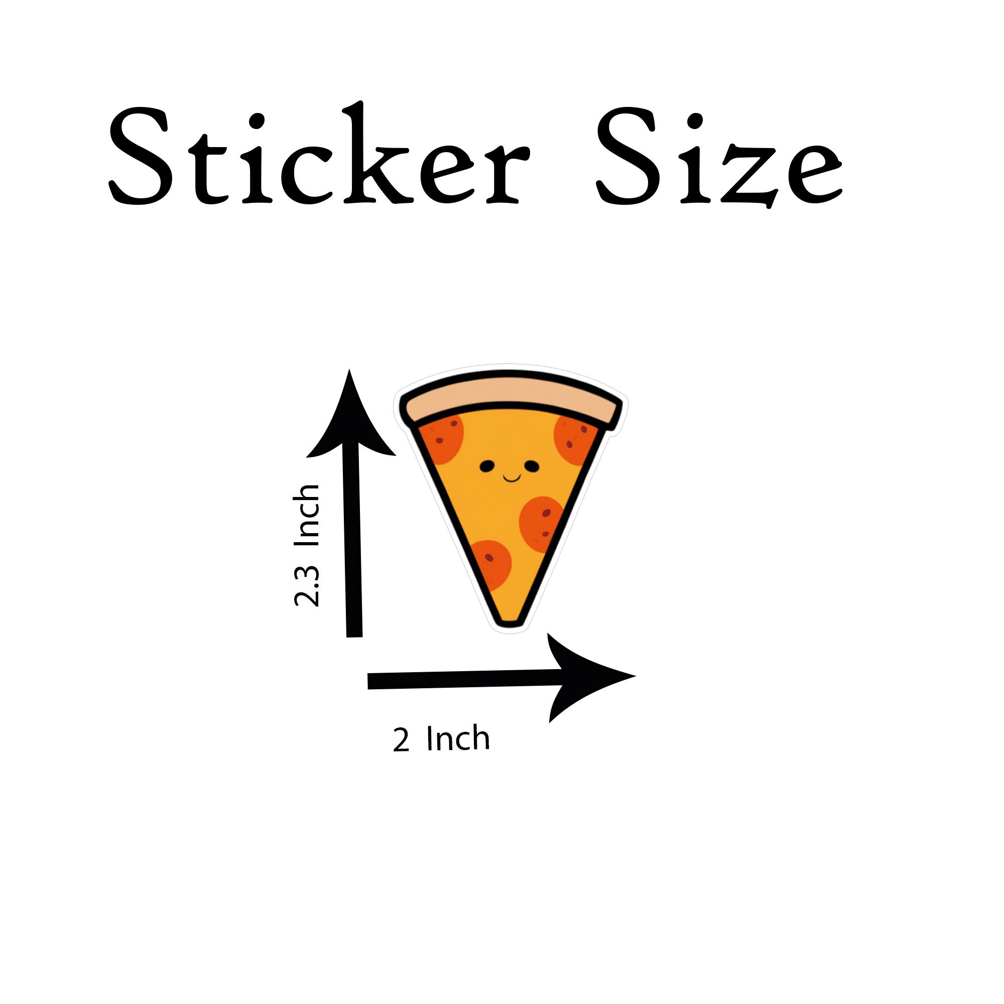 Cute Pepperoni Pizza Sticker Decal, Waterproof Vinyl - Etsy