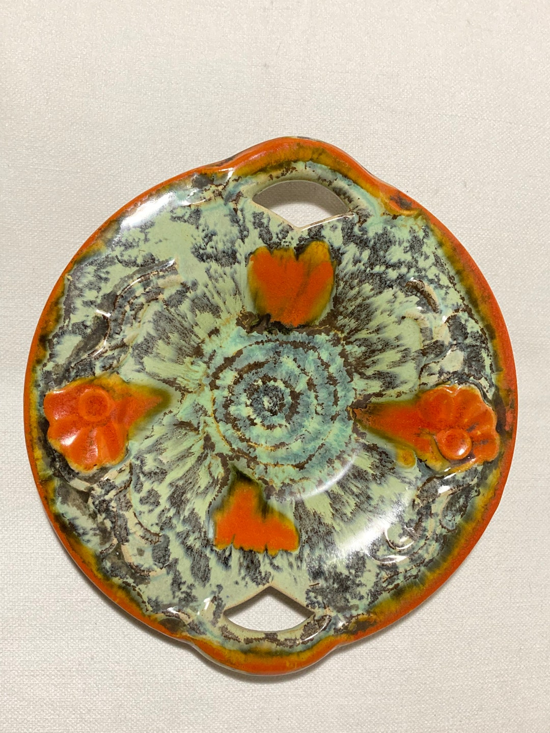 Colorful Vintage Plate - Etsy