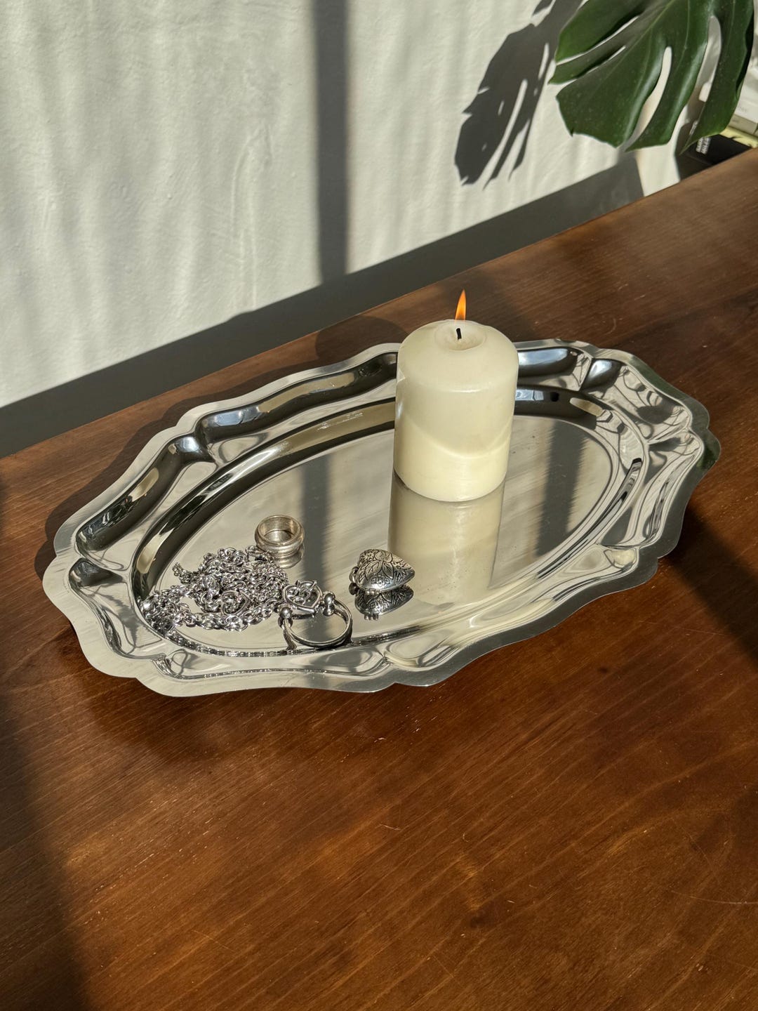 Mid Century Modern Inox Serving Platters: MCM Silver Table Decor, Set ...