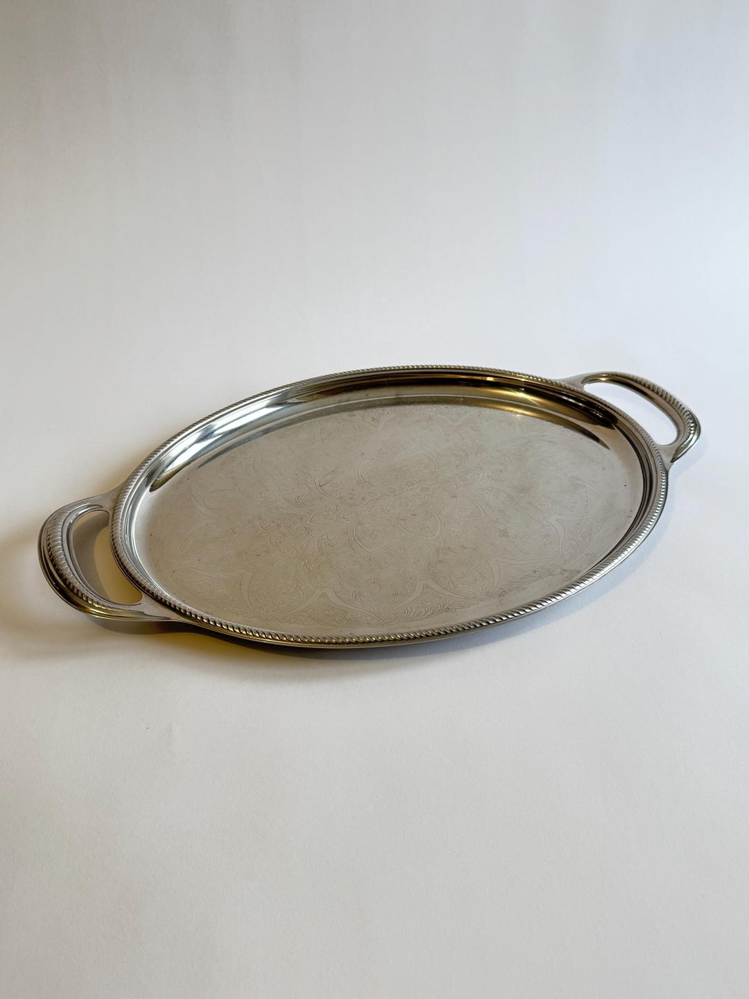 Vintage Alessi Italy 28/10 Inox Serving Tray With Handles: Mid-century ...