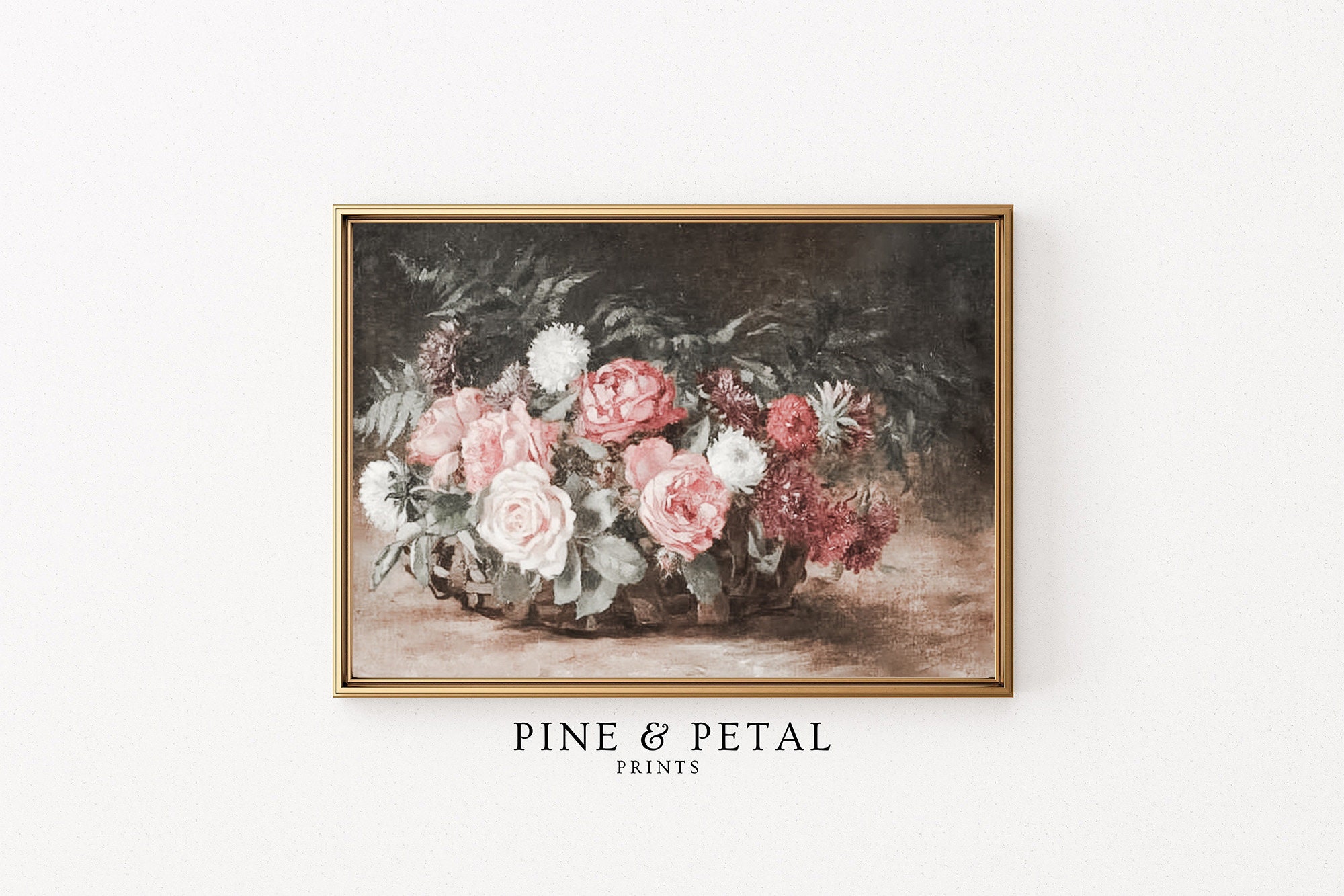 Red Rose Printable Digital Download, French Vintage Rose Painting ...