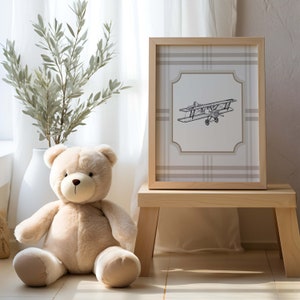 Vintage Printable Airplane Wall Art, Digital Download Art, Retro Plane ...