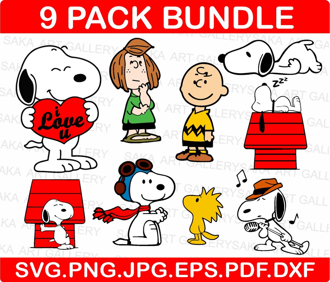 Peanuts SVG, Snoopy SVG, High Quality Layered Files, Svg Files for ...