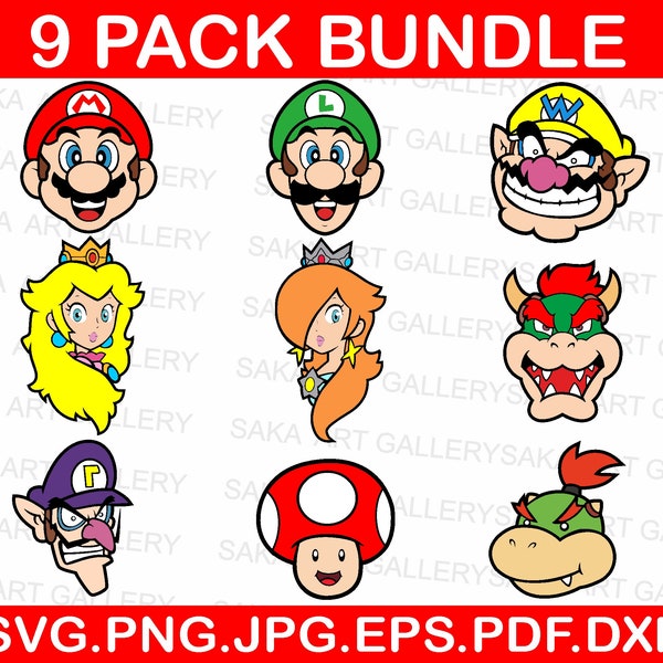 Mario Svg Files for Cricut - Etsy