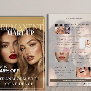 PMU Permanent Make up Beauty Flyer Brand Awareness Templates Makeup ...