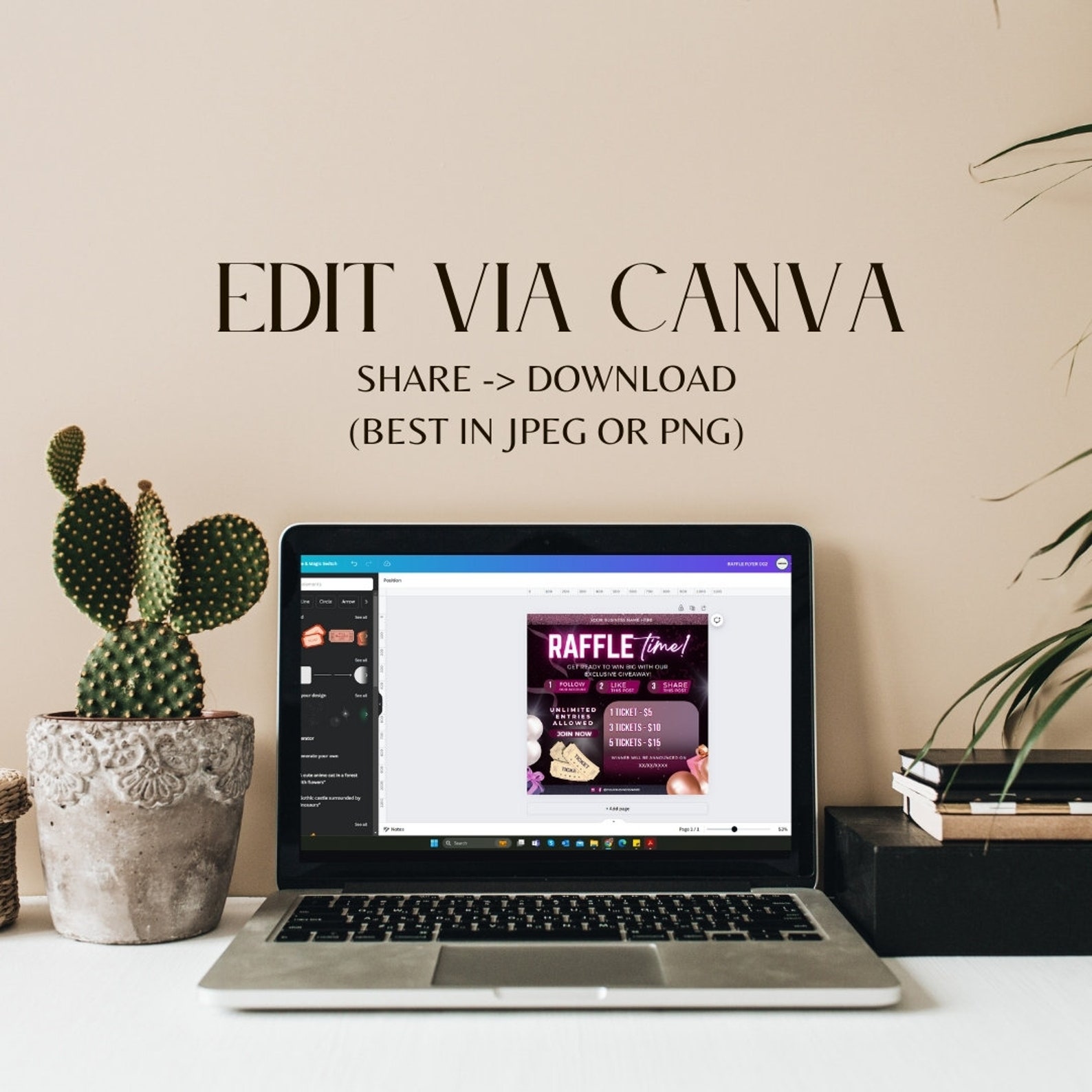 Pink Raffle Flyer Raffle Ticket Flyer Giveaway Flyer Hair Raffle Flyer ...