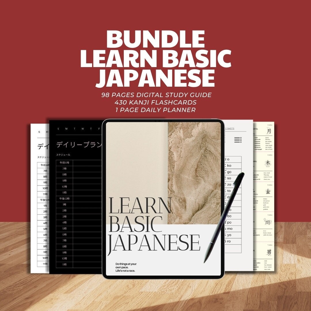 Bundle Japanese, Bundle Japanese Notebook, Hiragana Practice, Katakana ...