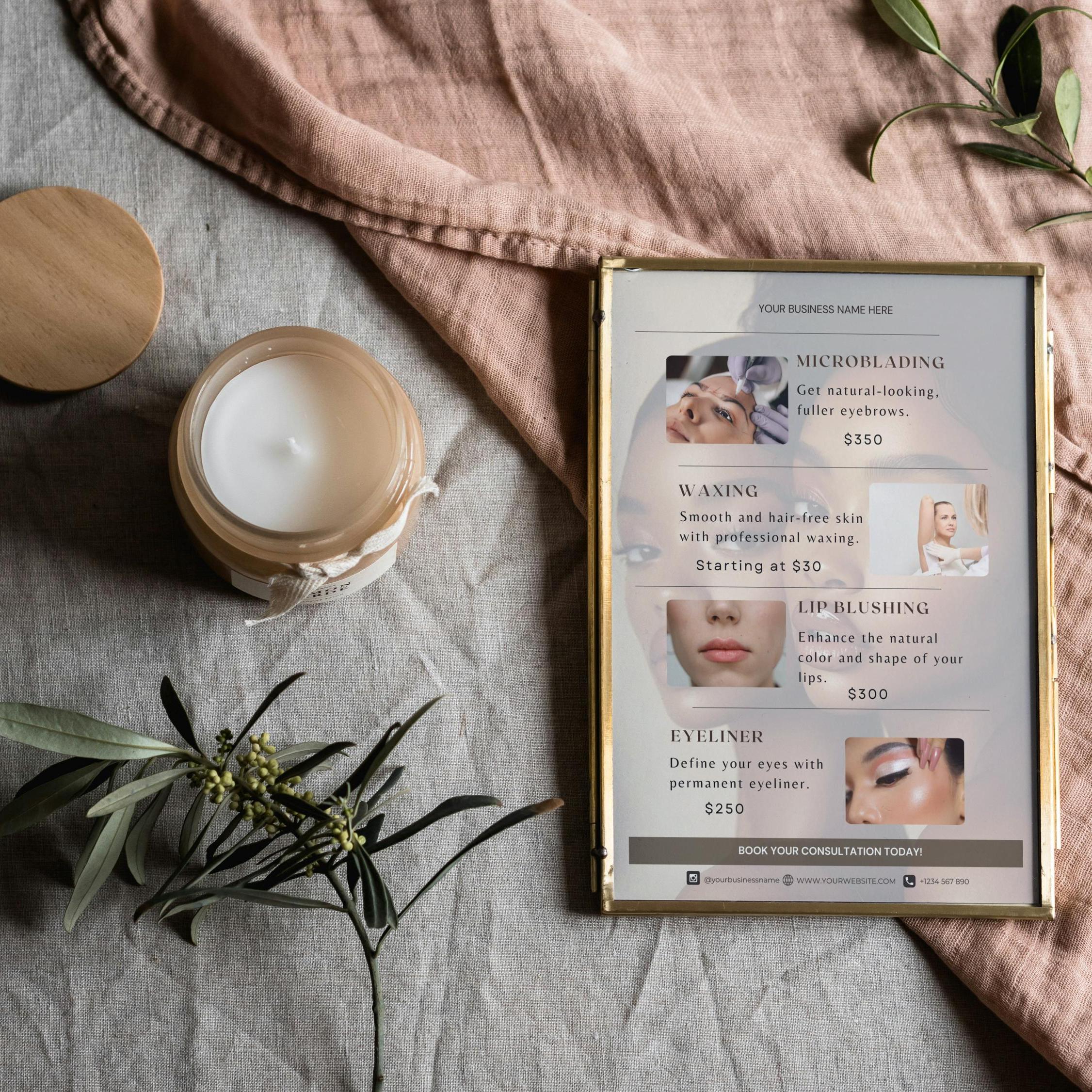 PMU Permanent Make up Beauty Flyer Brand Awareness Templates Makeup ...