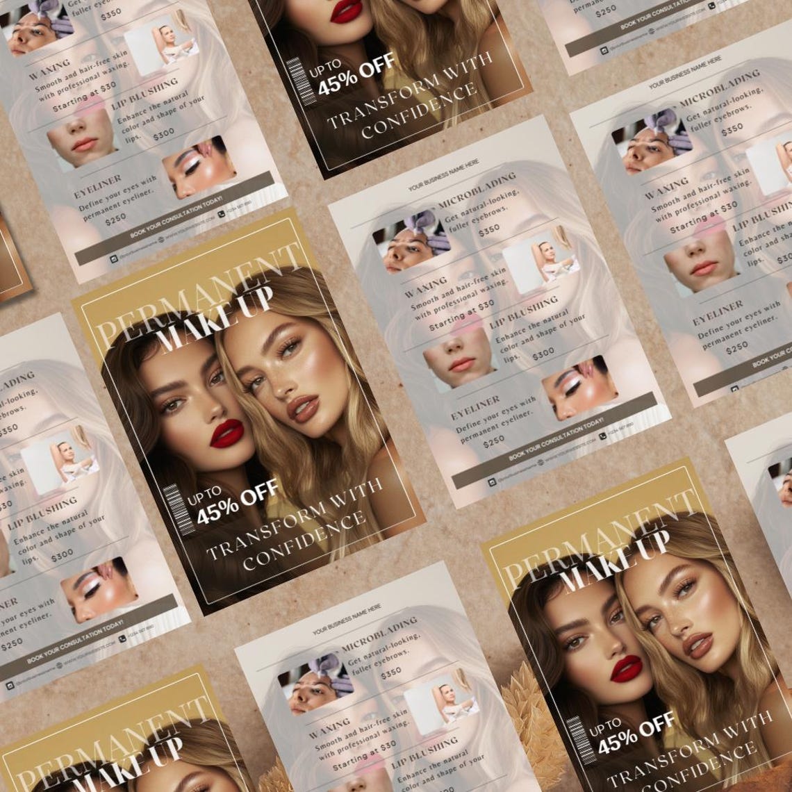 PMU Permanent Make up Beauty Flyer Brand Awareness Templates Makeup ...