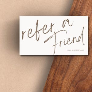 Editable Referral Card Canva Template Printable Refer a Friend Template ...