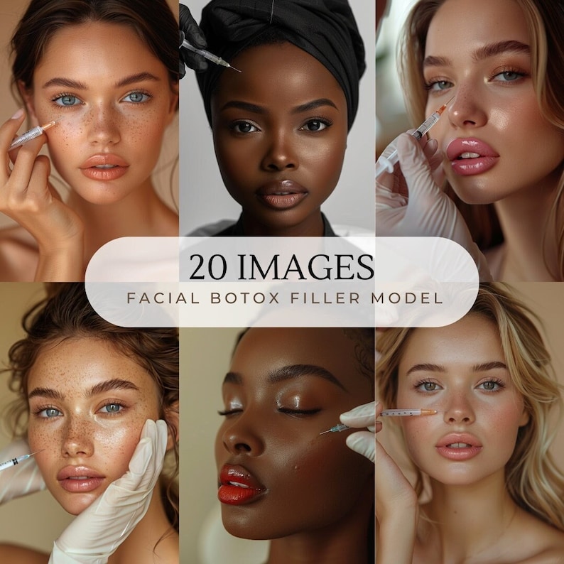 20 Stock Images Beauty Botox Filler Model Stock Photos AI Skincare ...