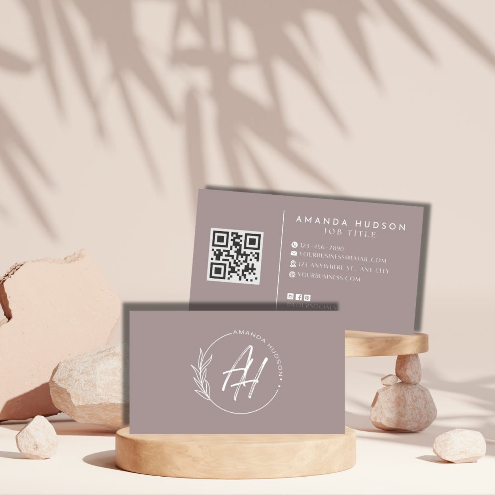 DIY Business Card Canva Template QR Code Esthetics Braid PMU Business ...