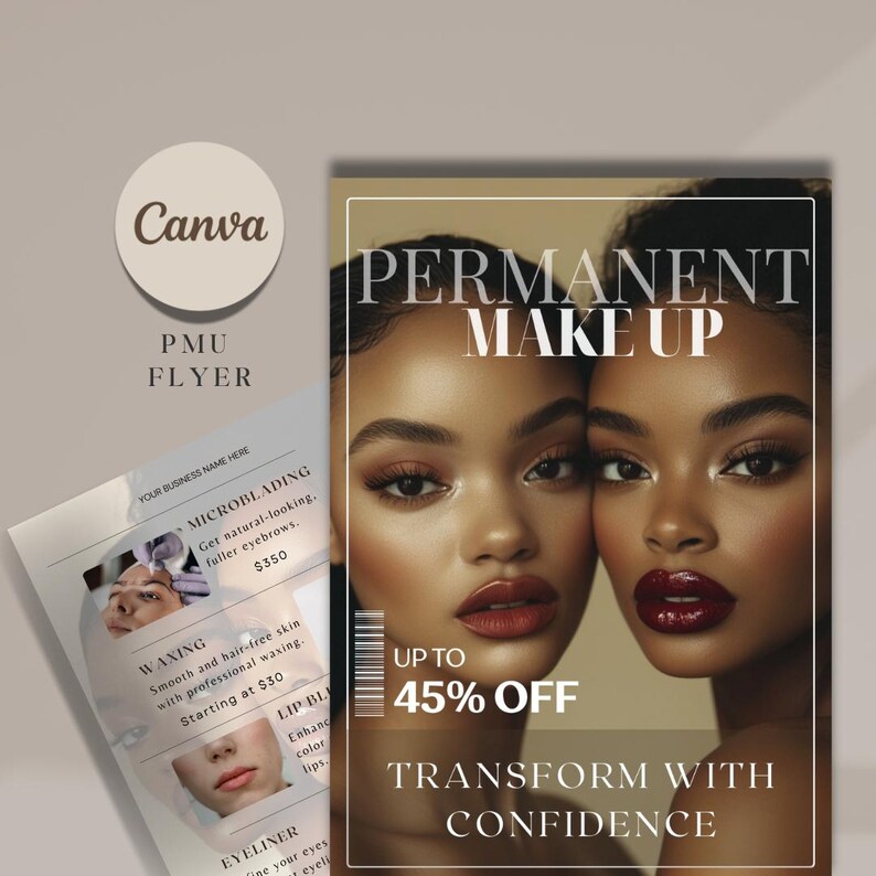 PMU Permanent Make up Beauty Flyer Brand Awareness Templates Makeup ...