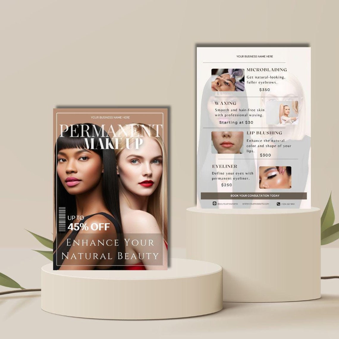 PMU Permanent Make up Beauty Flyer Brand Awareness Templates Makeup ...