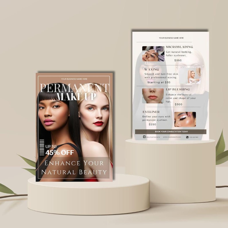 PMU Permanent Make up Beauty Flyer Brand Awareness Templates Makeup ...